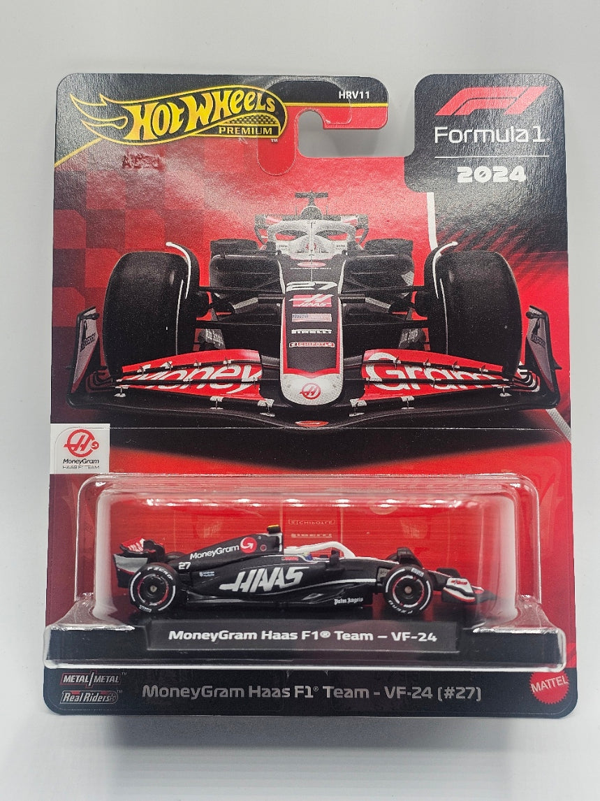 Hot Wheels Premium F1 2024 MoneyGram Haas VF-24 #27 Die-Cast ...