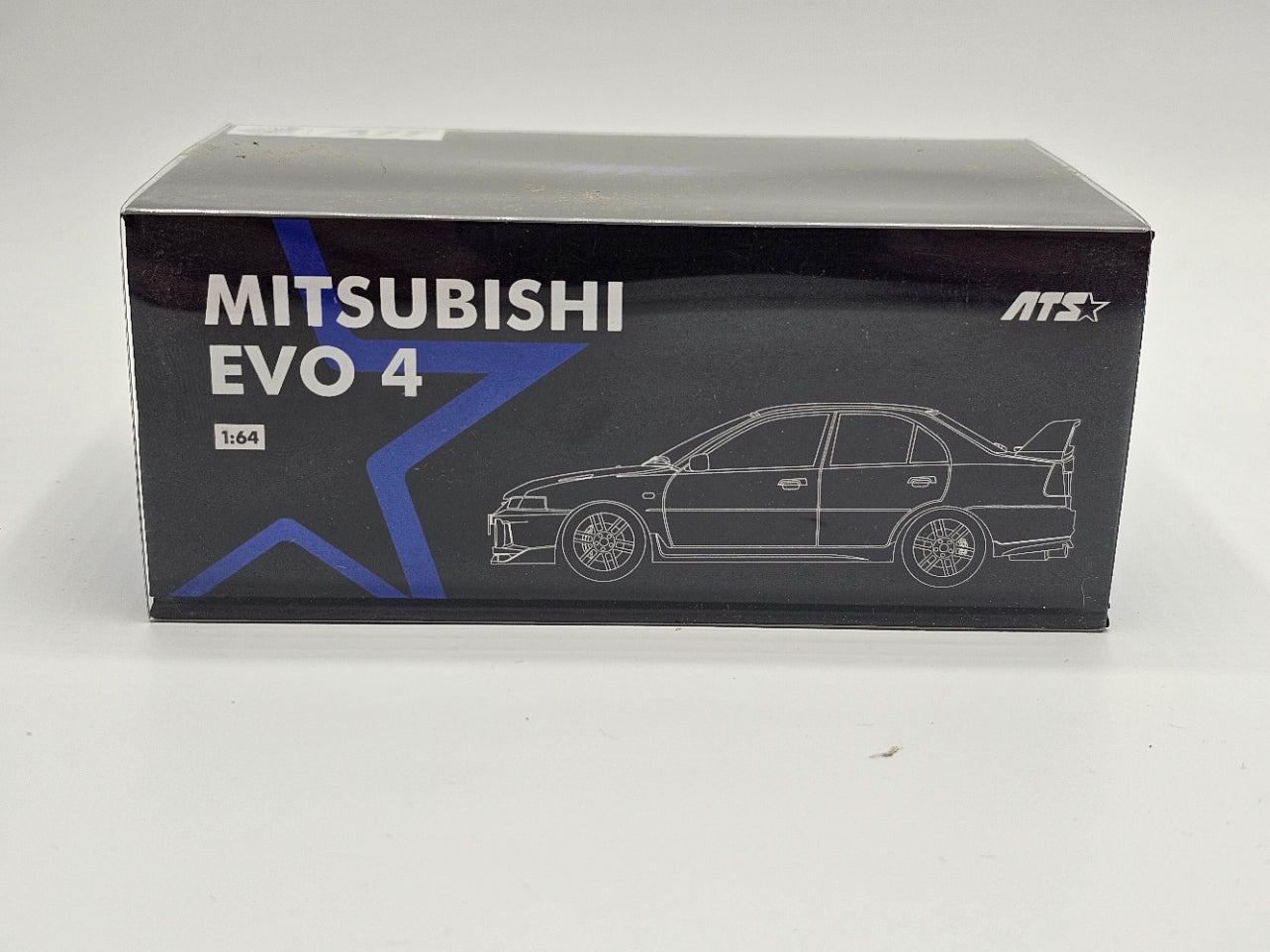 Mitsubishi EVO 4th Generation White 1:64 Die-Cast by ATS – Diecastmanshop
