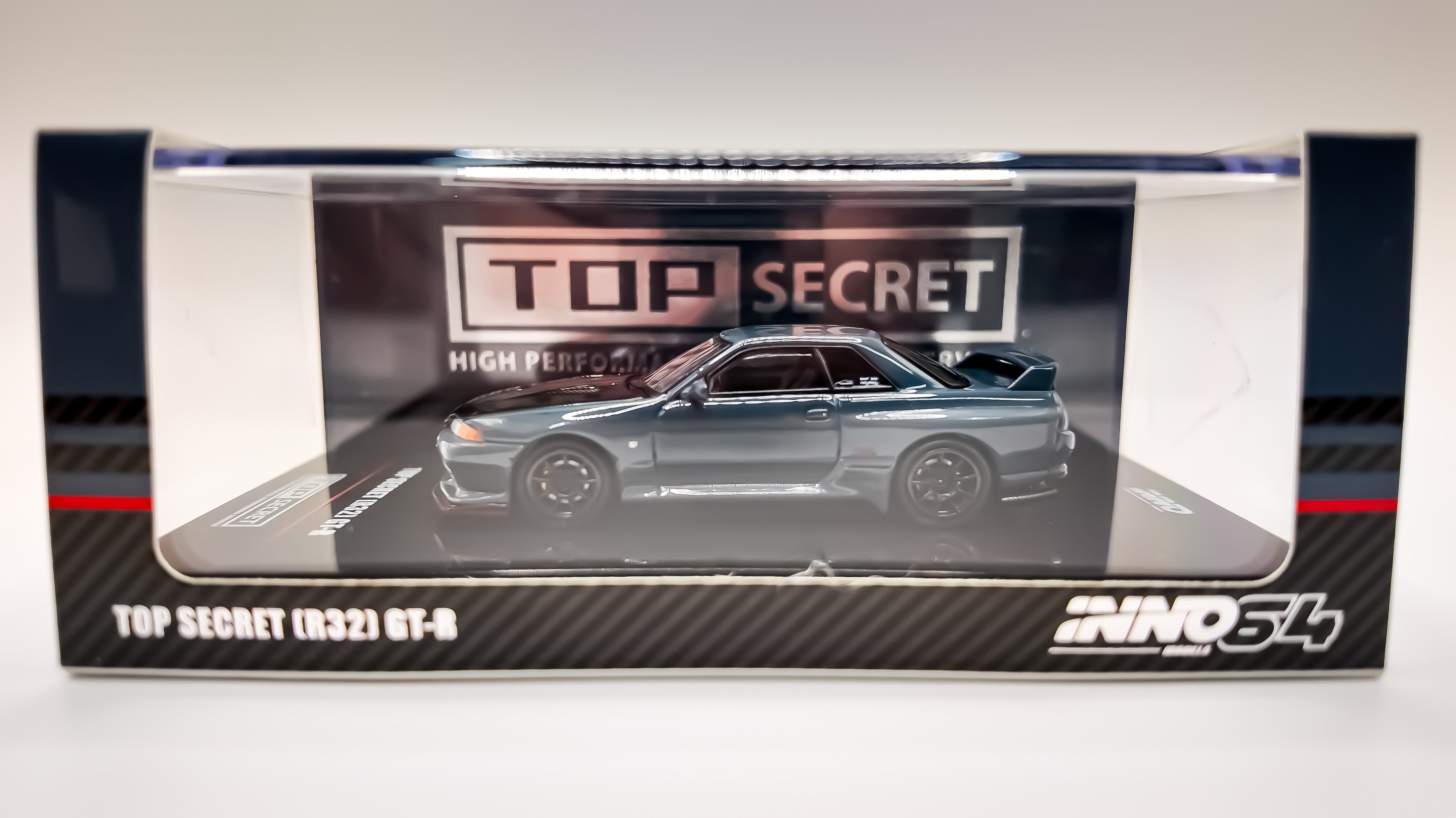 Inno 64 1:64 Top Secret Nissan GT-R R32 Stealth Grey – Diecastmanshop